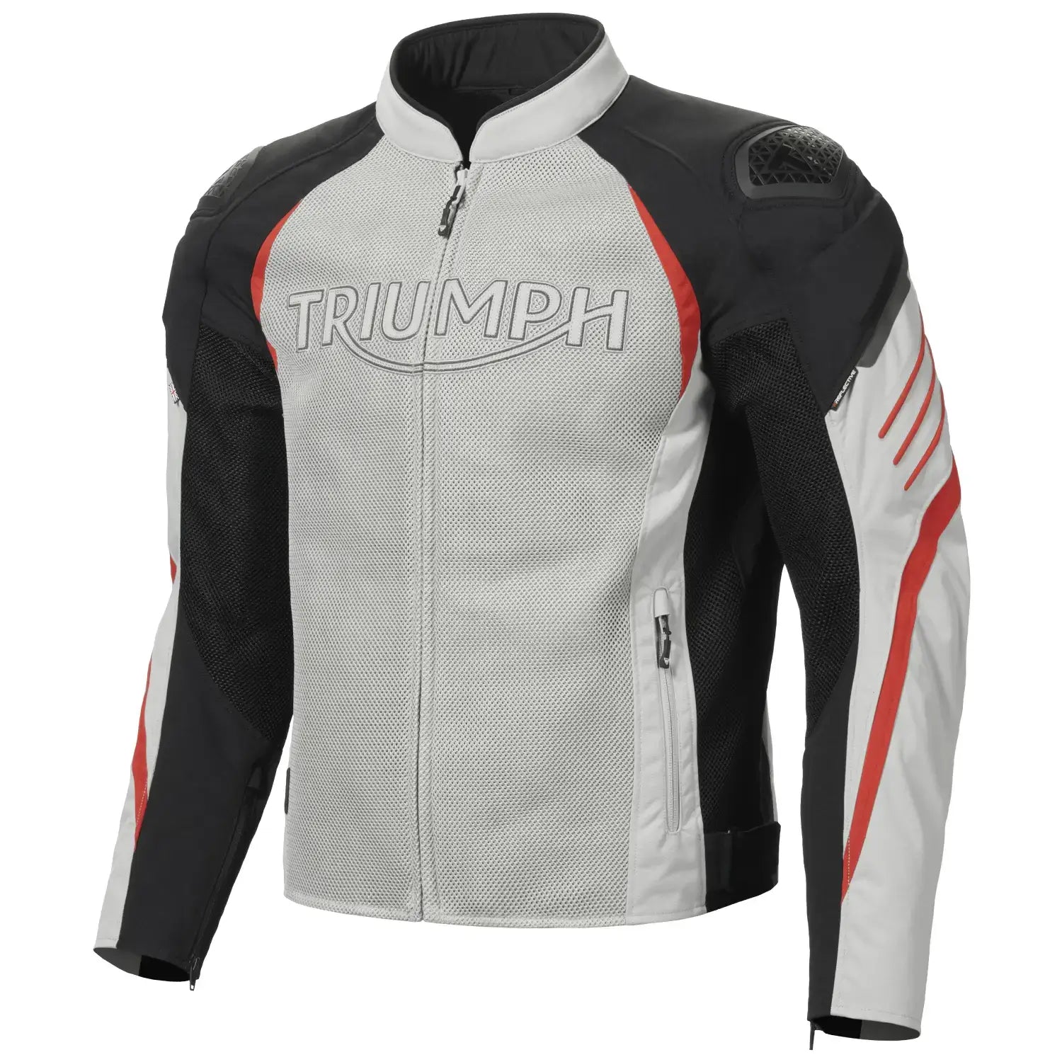Triumph Triple Sports Mesh Jacket Black / Grey / Red | Triumph Direct